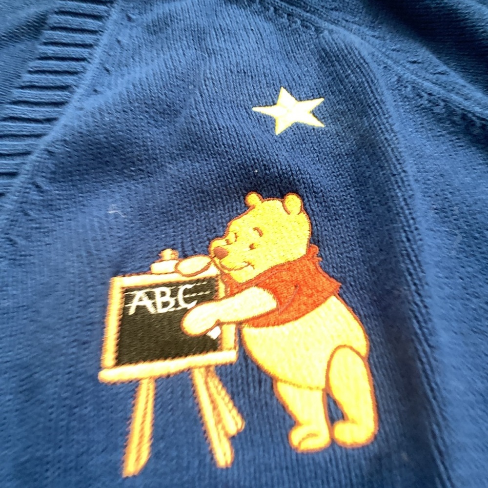 Rare Vintage Teacher Disney Winnie The Pooh Cardigan - Gem